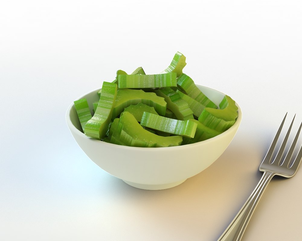 35 sliced celery 3d model