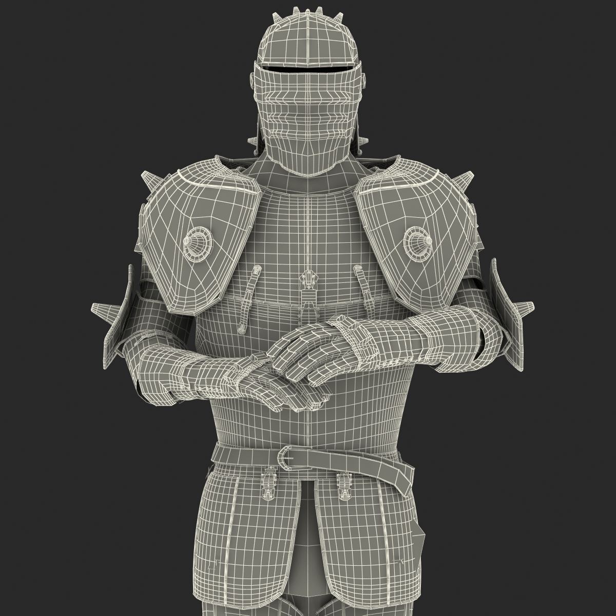 3d medieval suit armor 3