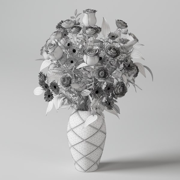 flowers bouquet 3d max