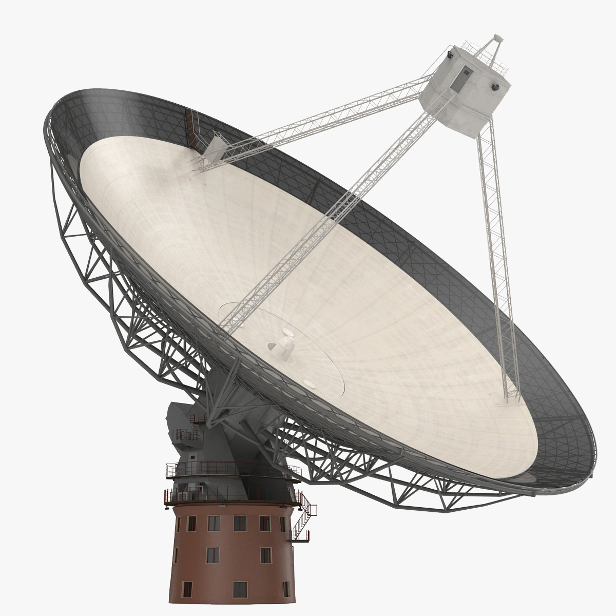 radio telescope modeled 3d c4d