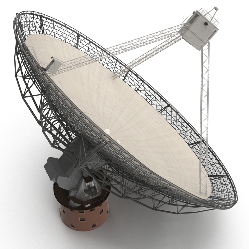 radio telescope modeled 3d c4d