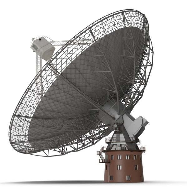 radio telescope modeled 3d c4d
