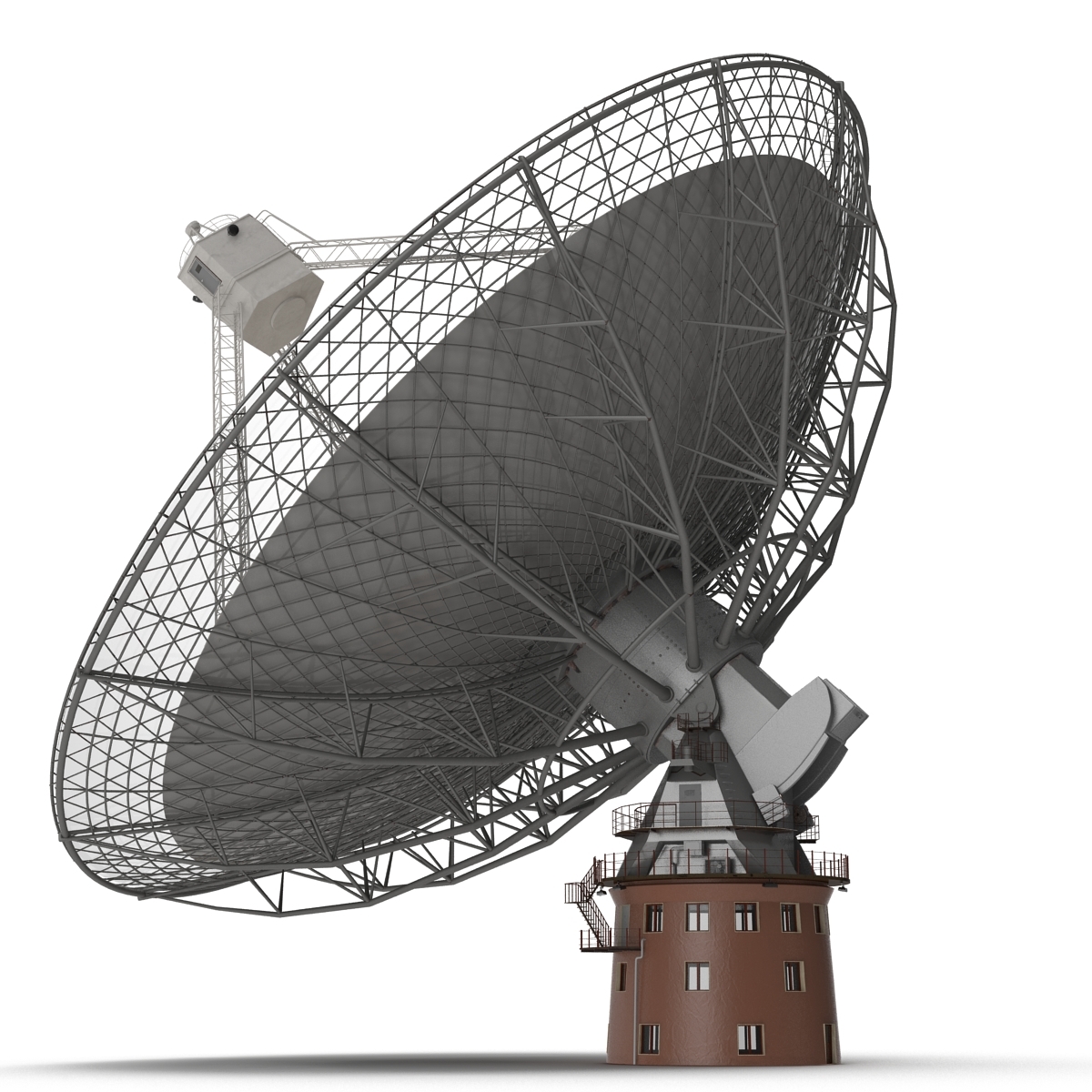 radio telescope modeled 3d c4d