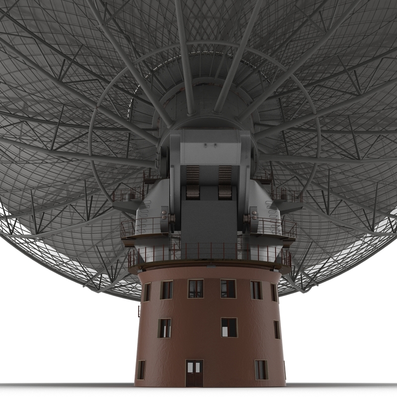 radio telescope modeled 3d c4d