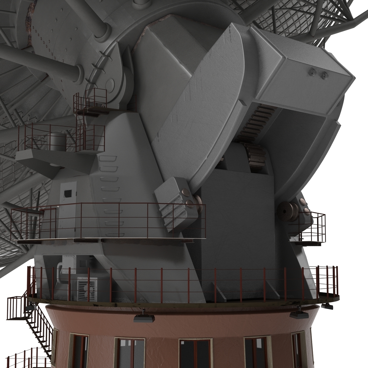 radio telescope modeled 3d c4d