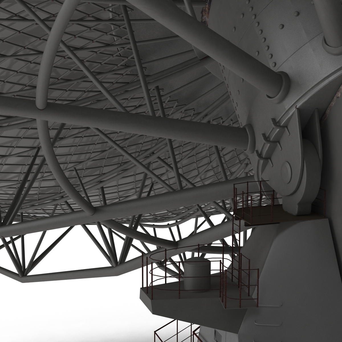 radio telescope modeled 3d c4d