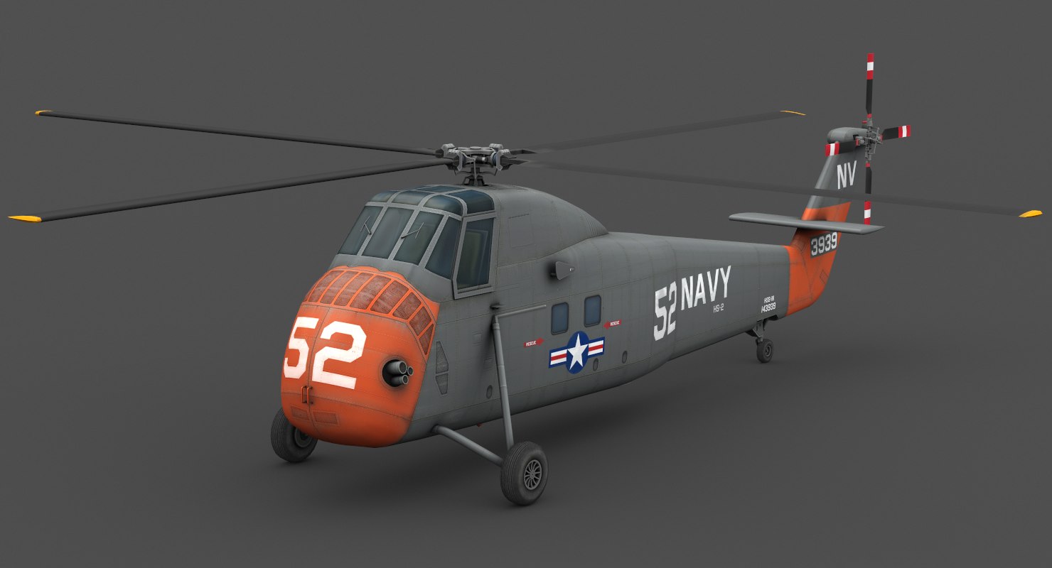 sikorsky h34 choctaw 3d model