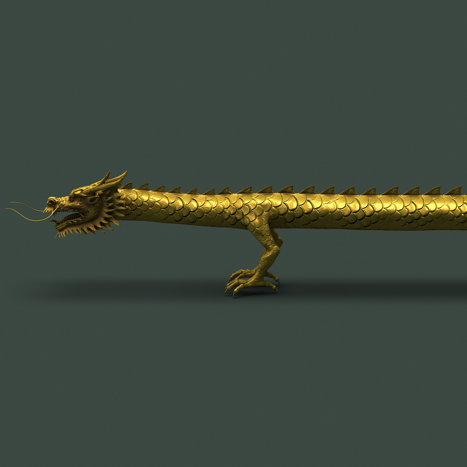 ancient straight dragon asian 3d 3ds