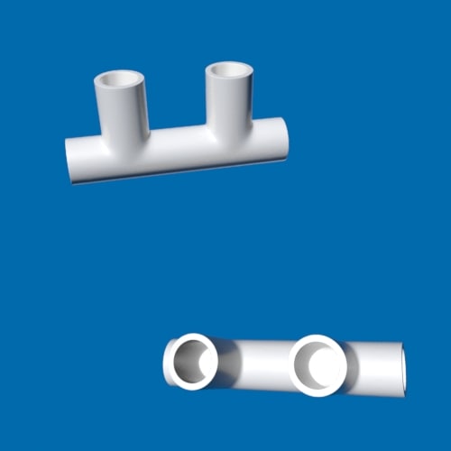 3d model of pvc piping fittings