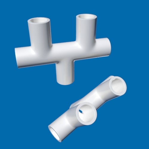 3d model of pvc piping fittings
