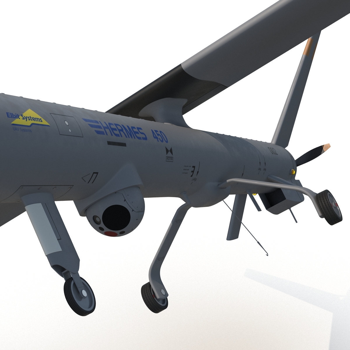 elbit hermes 450 israel 3d 3ds