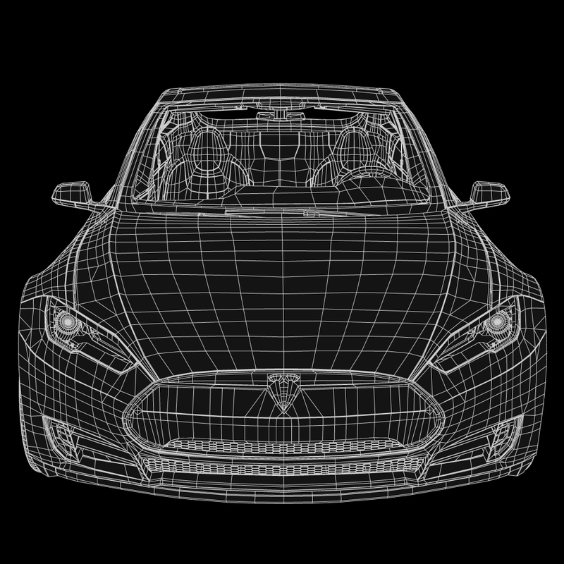 3d model tesla modeled