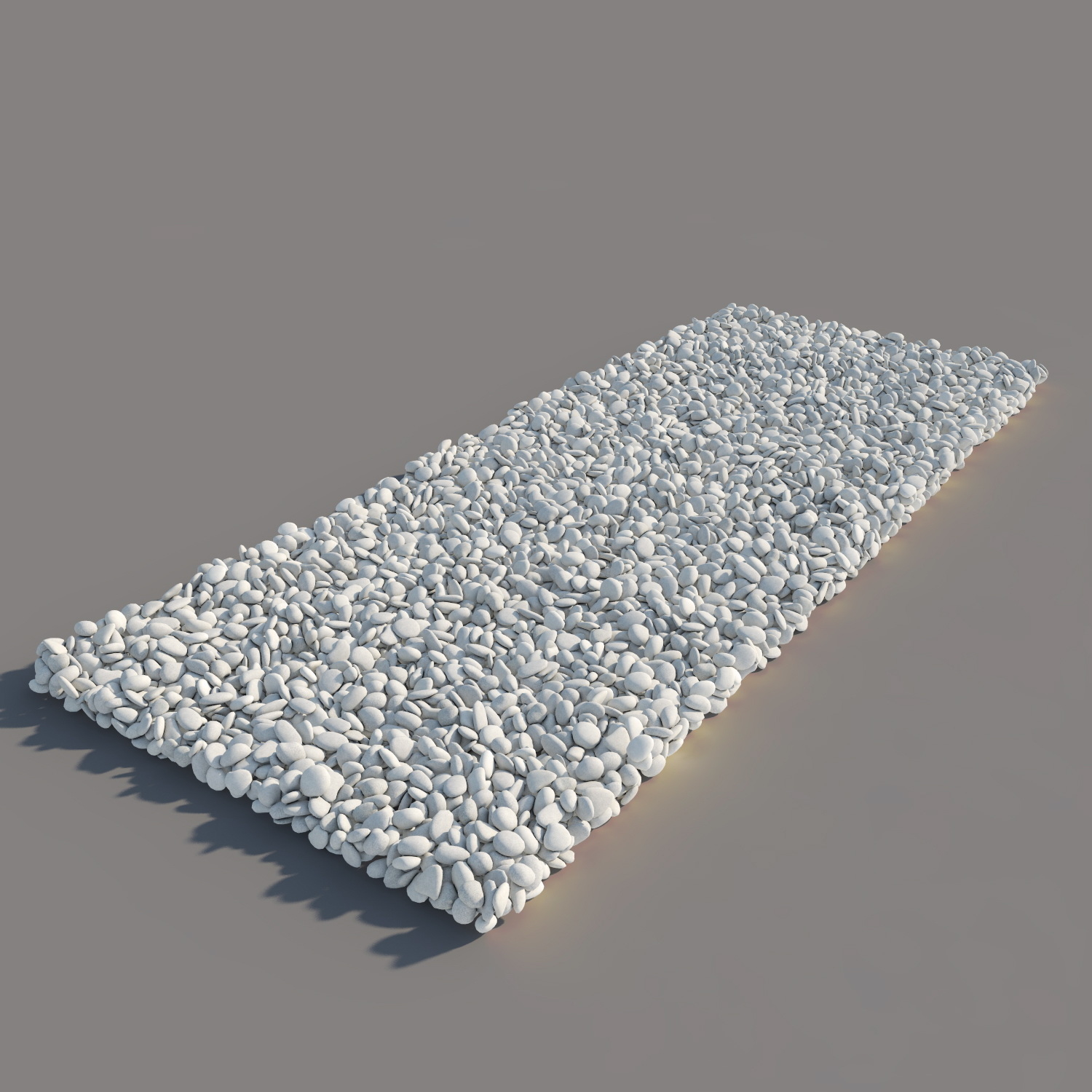 3d white pebbles model