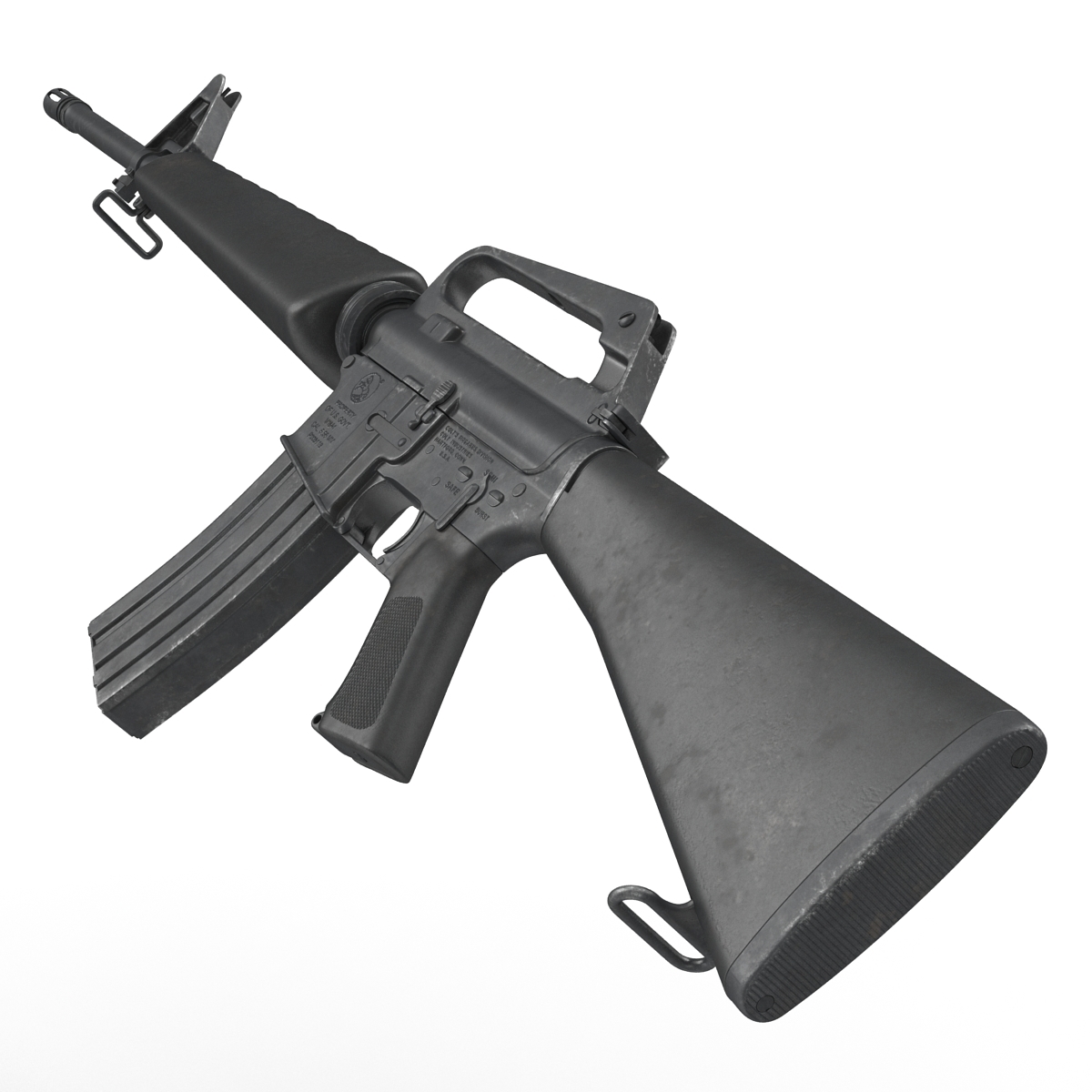 assault rifle m16 4 3d model