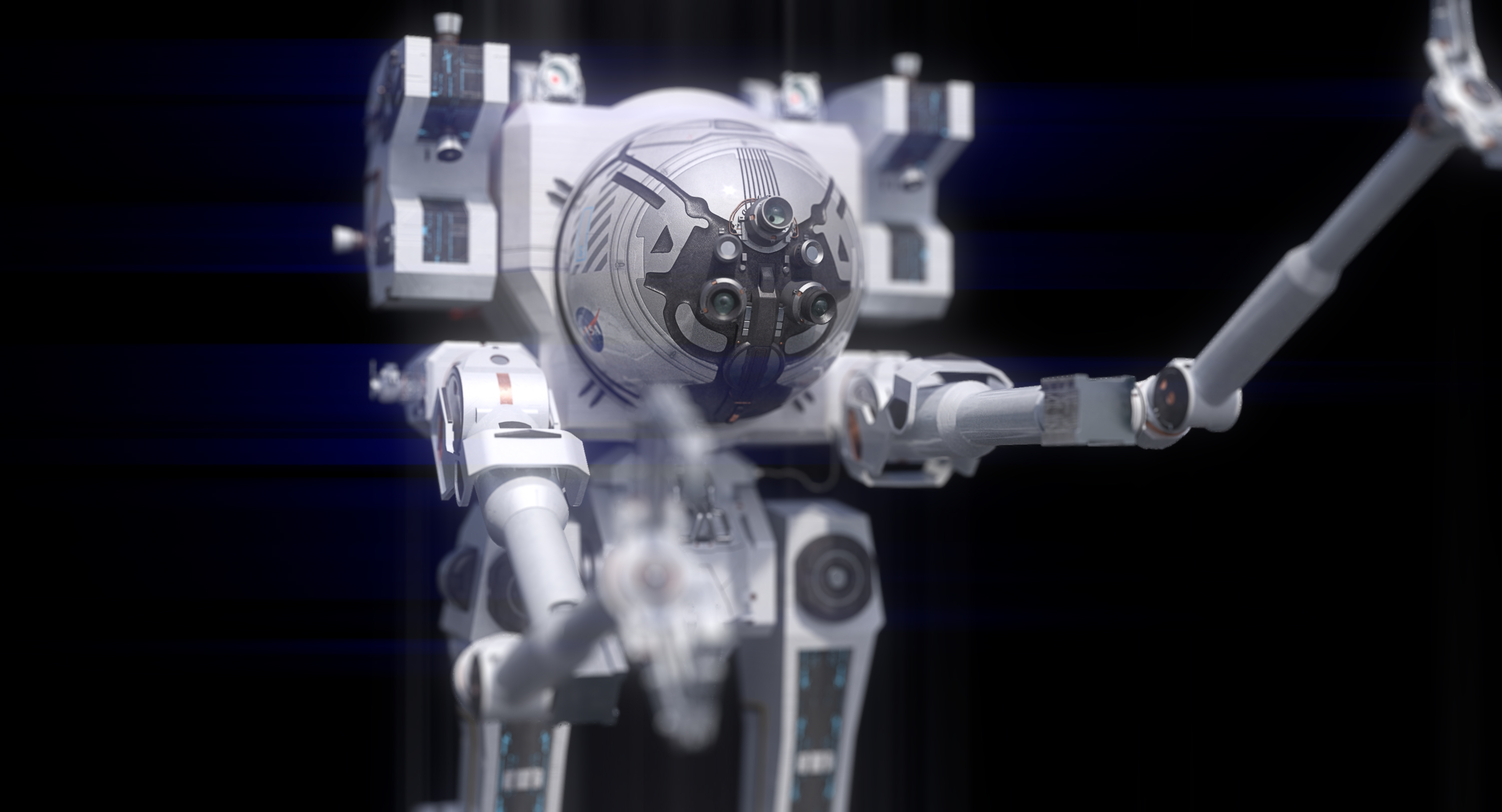 futuristic space robot nasa 3d obj