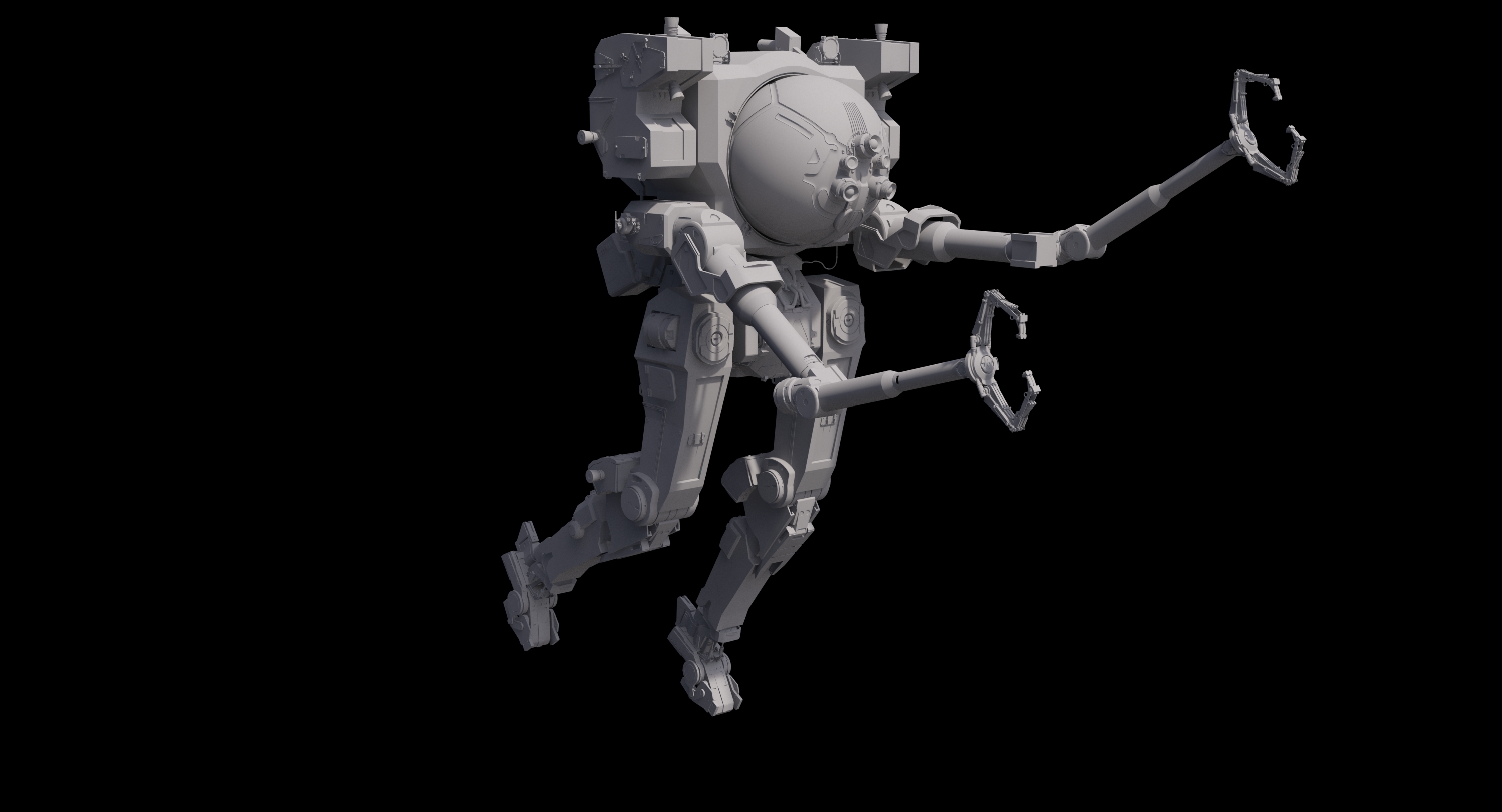 futuristic space robot nasa 3d obj