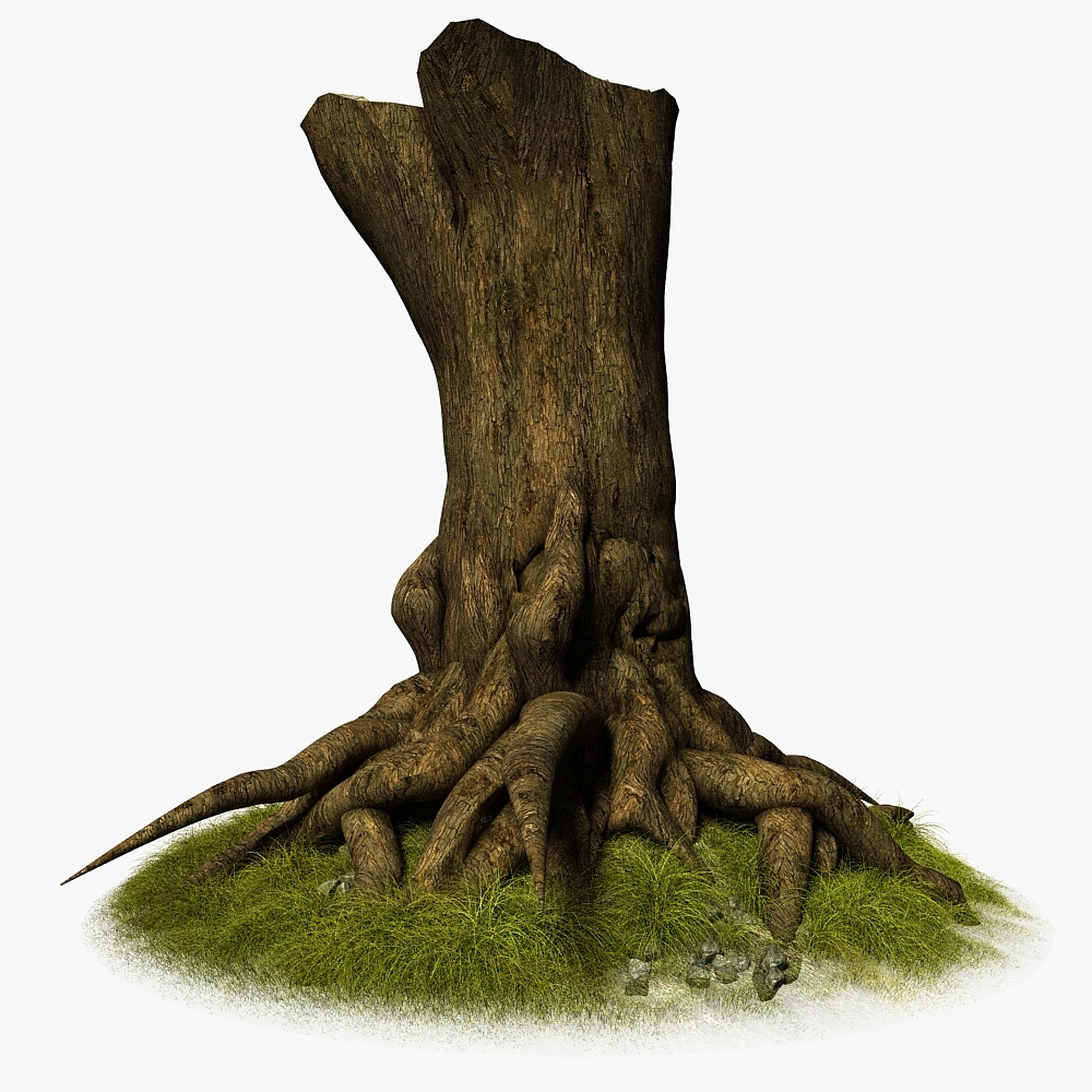 3d roots tree model