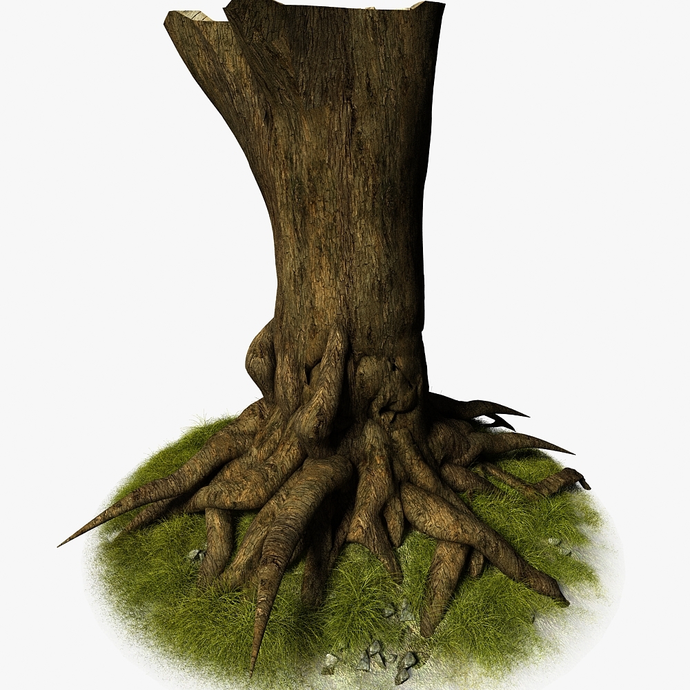 3d roots tree model