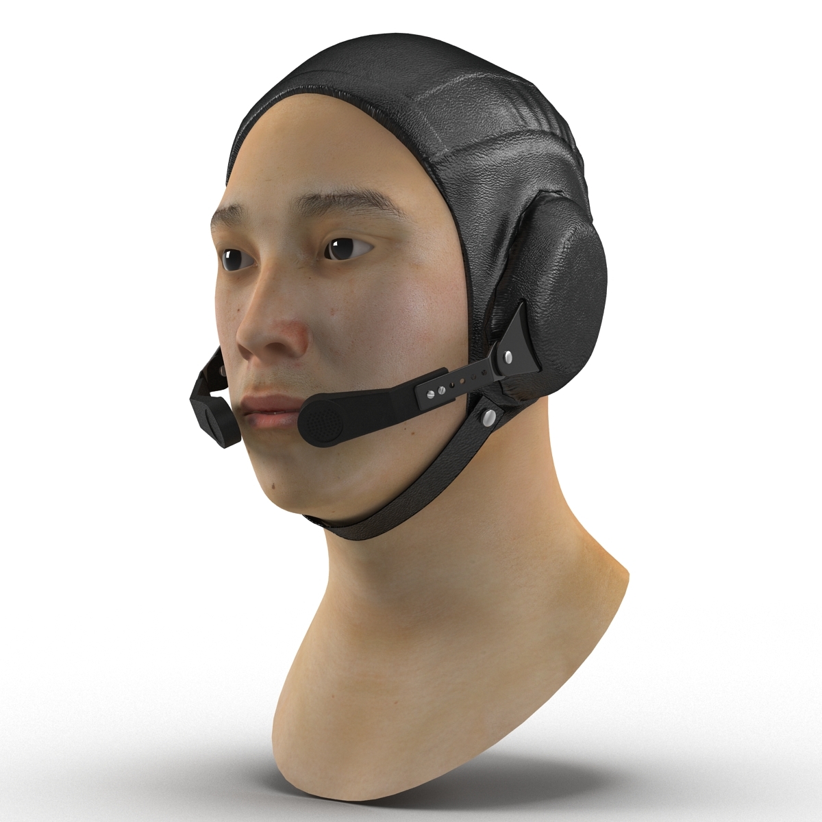 Chinese pilot head rigged 3D model - TurboSquid 1502517