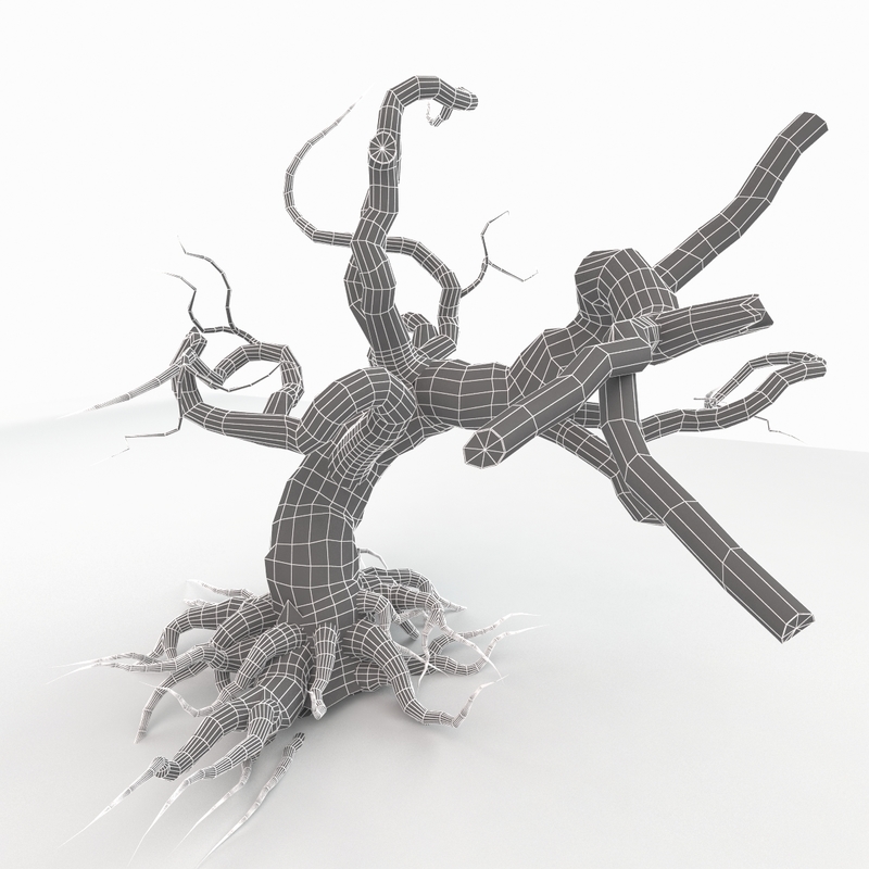 3d roots tree model