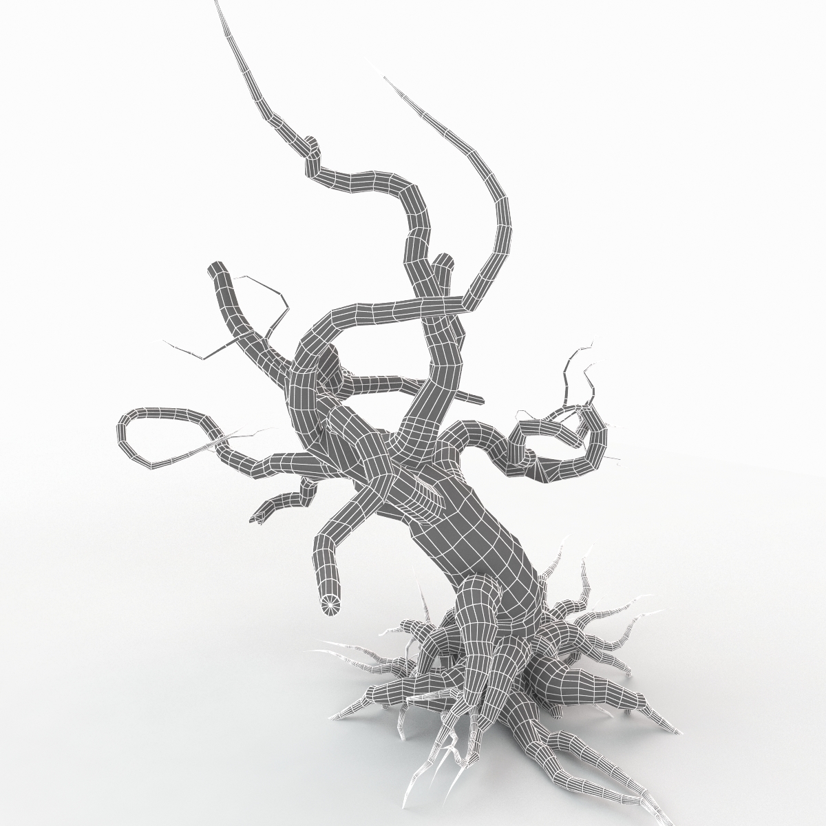 3d Roots Tree Model