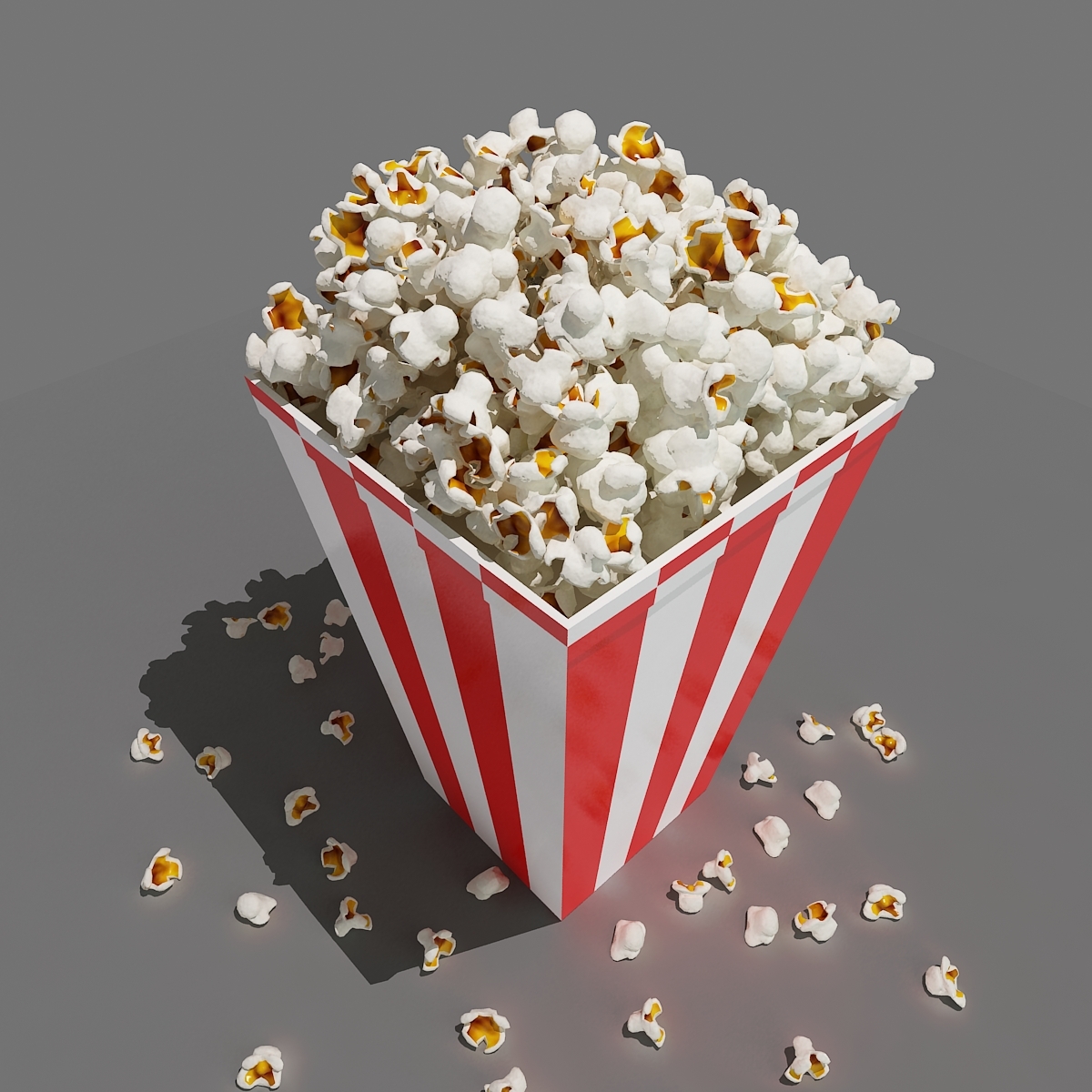 popcorn corns 3d model
