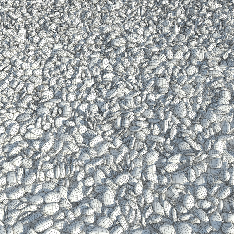 3d model of light pebbles