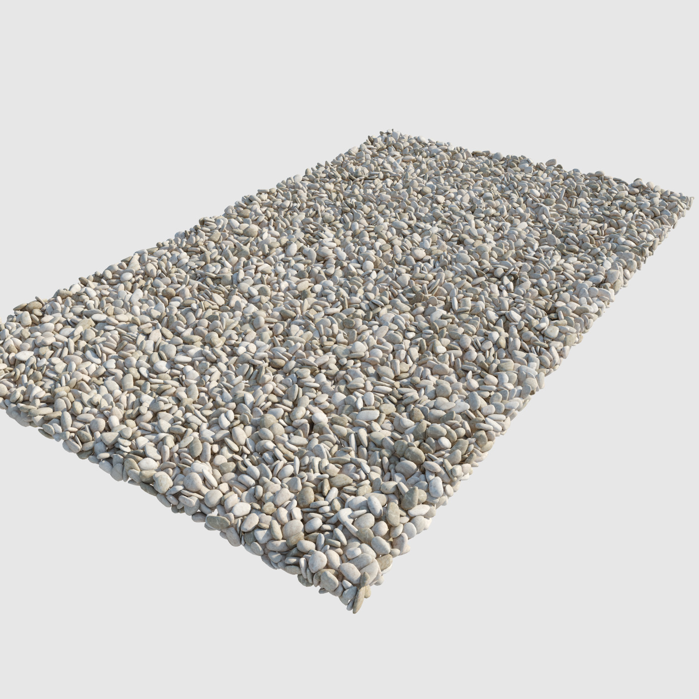 3d model of light pebbles