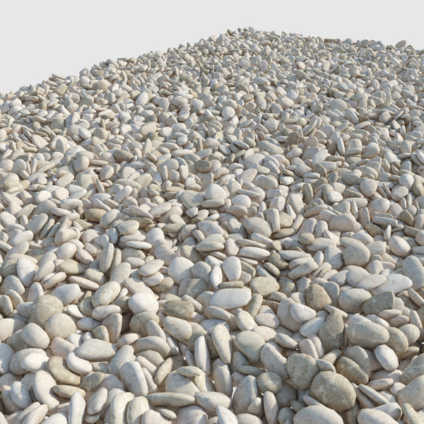 3d model of light pebbles