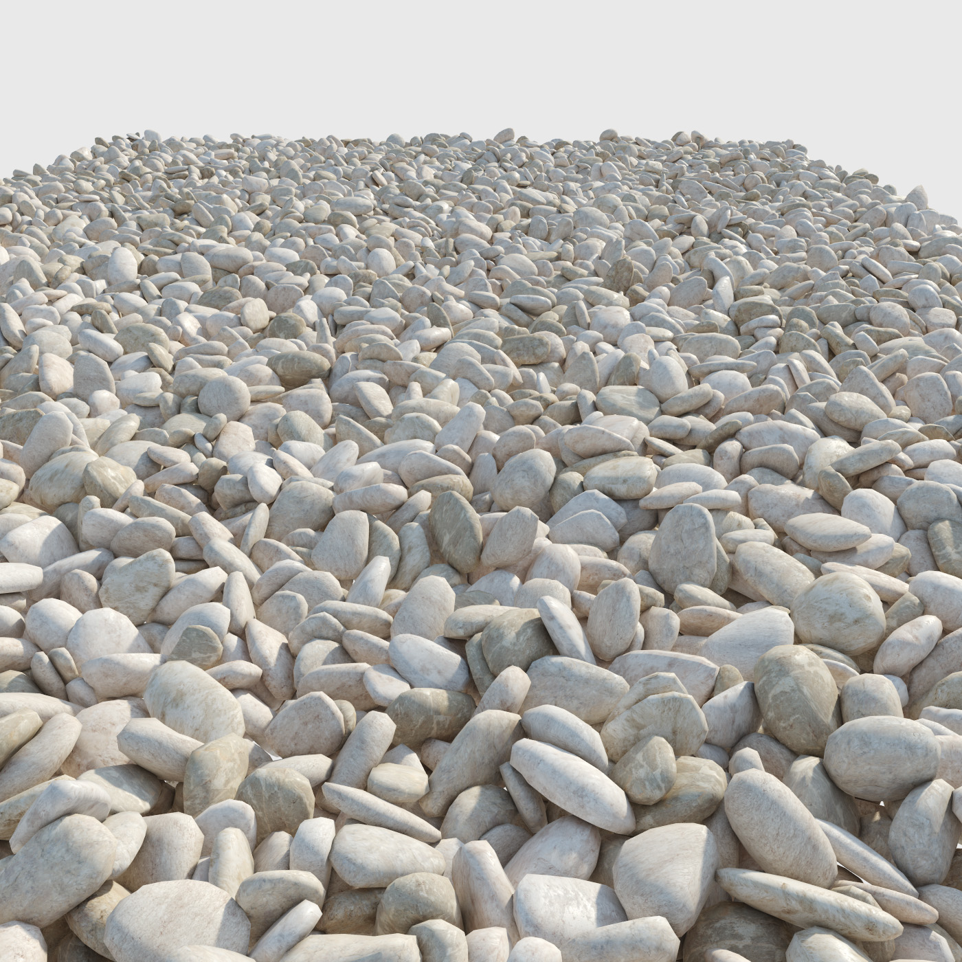 3d model of light pebbles