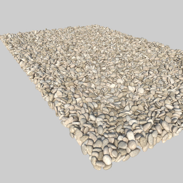 3d model of light pebbles
