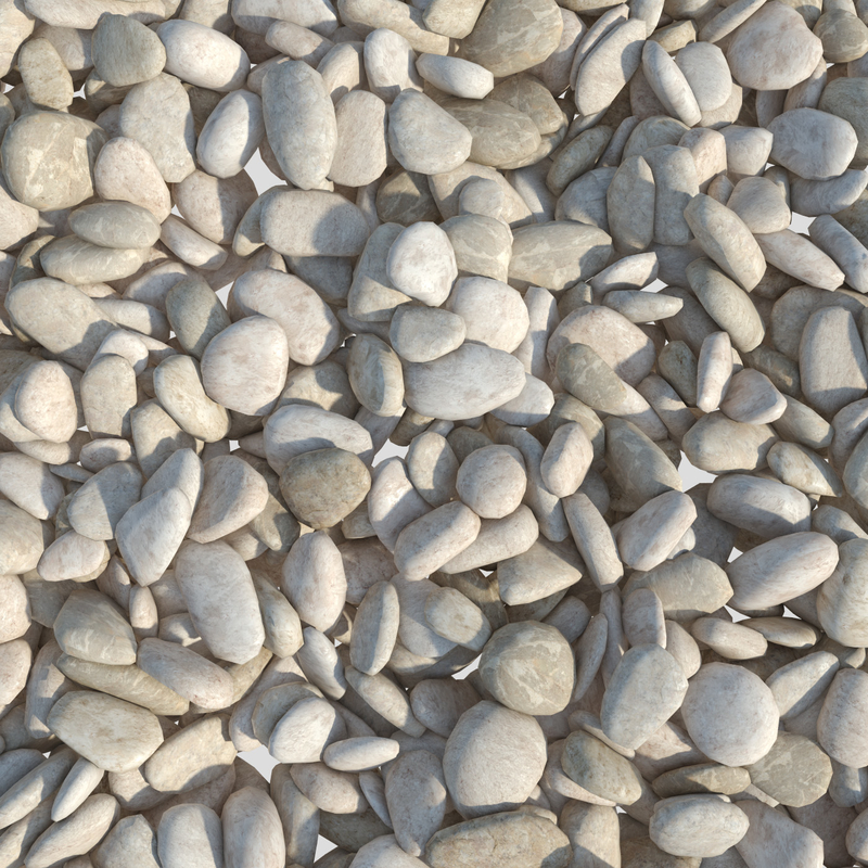 3d model of light pebbles