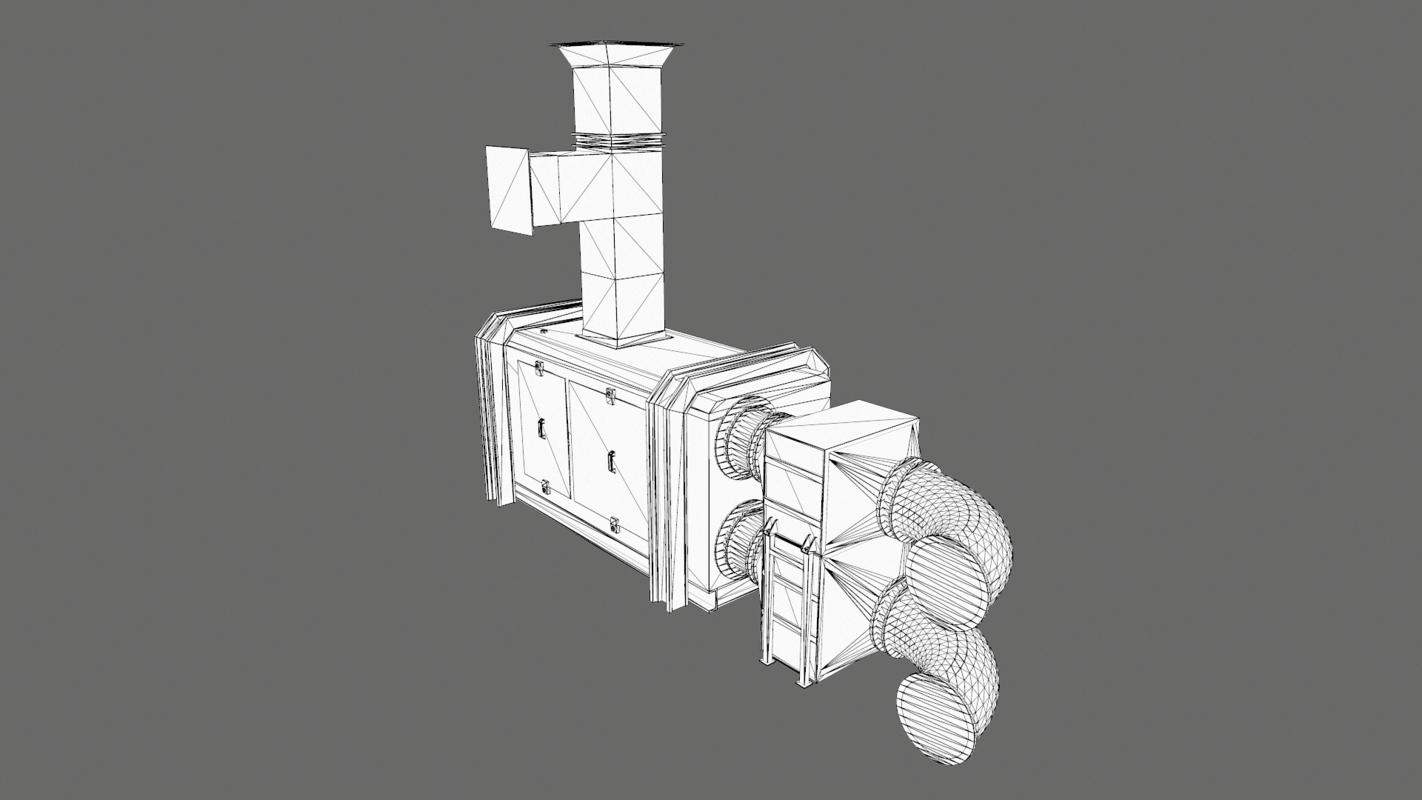 air handling unit 3d max