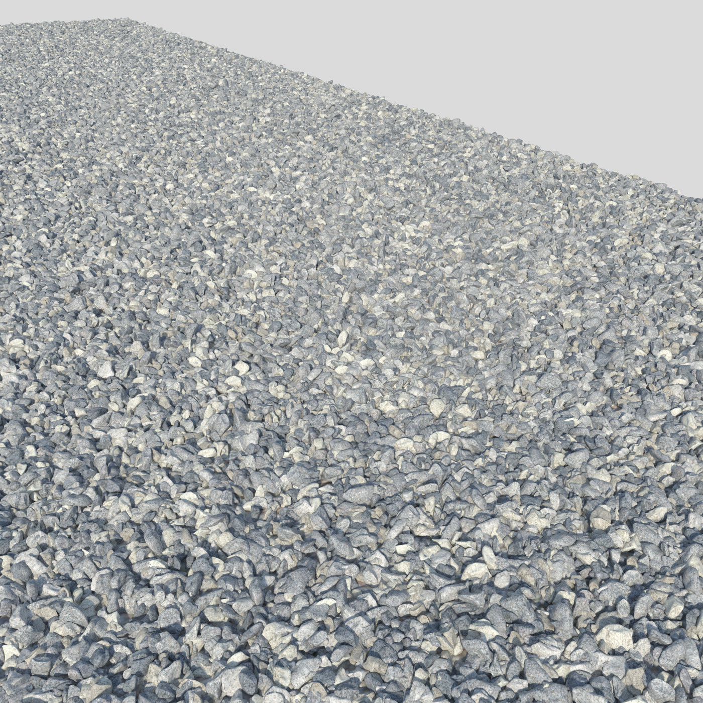 3d model grey gravel