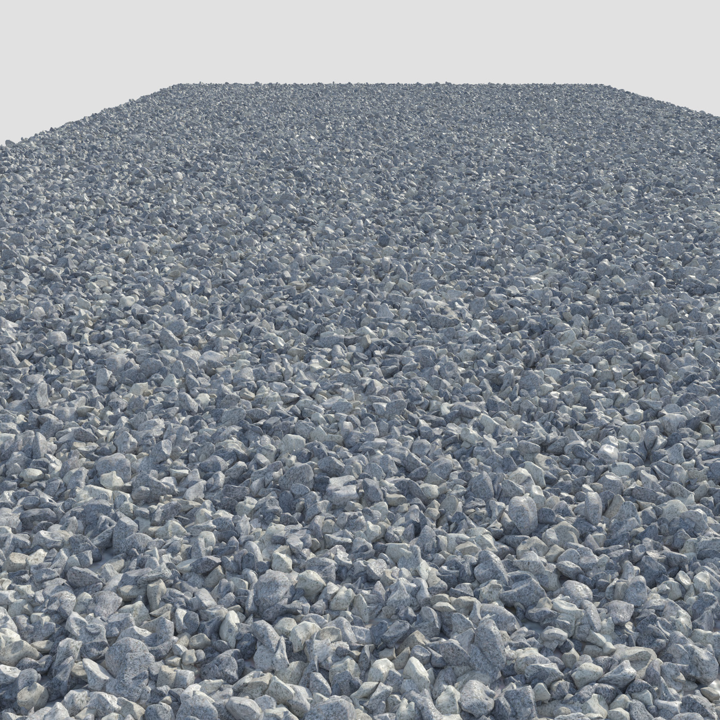 3d model grey gravel