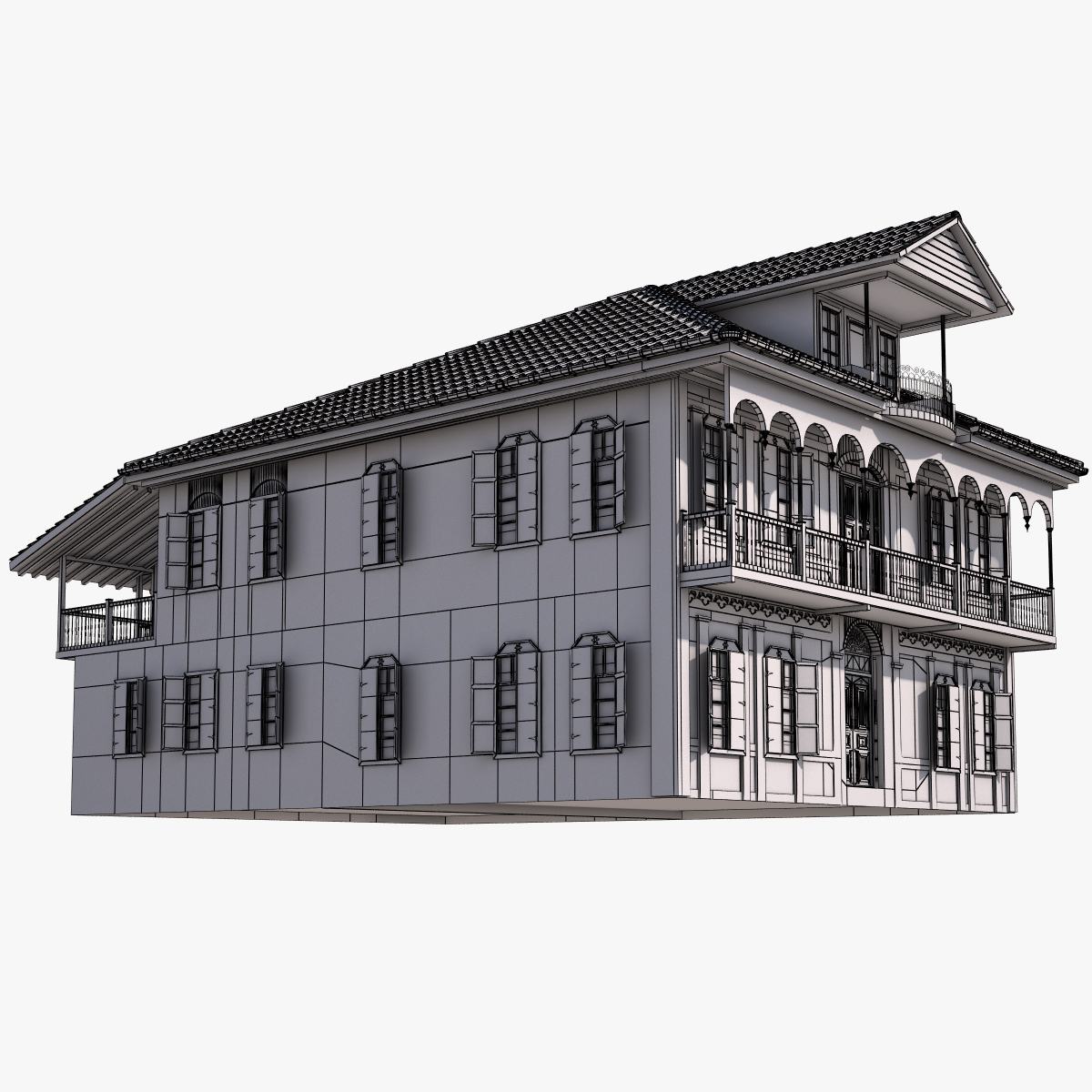 3d traditional ottoman house adana