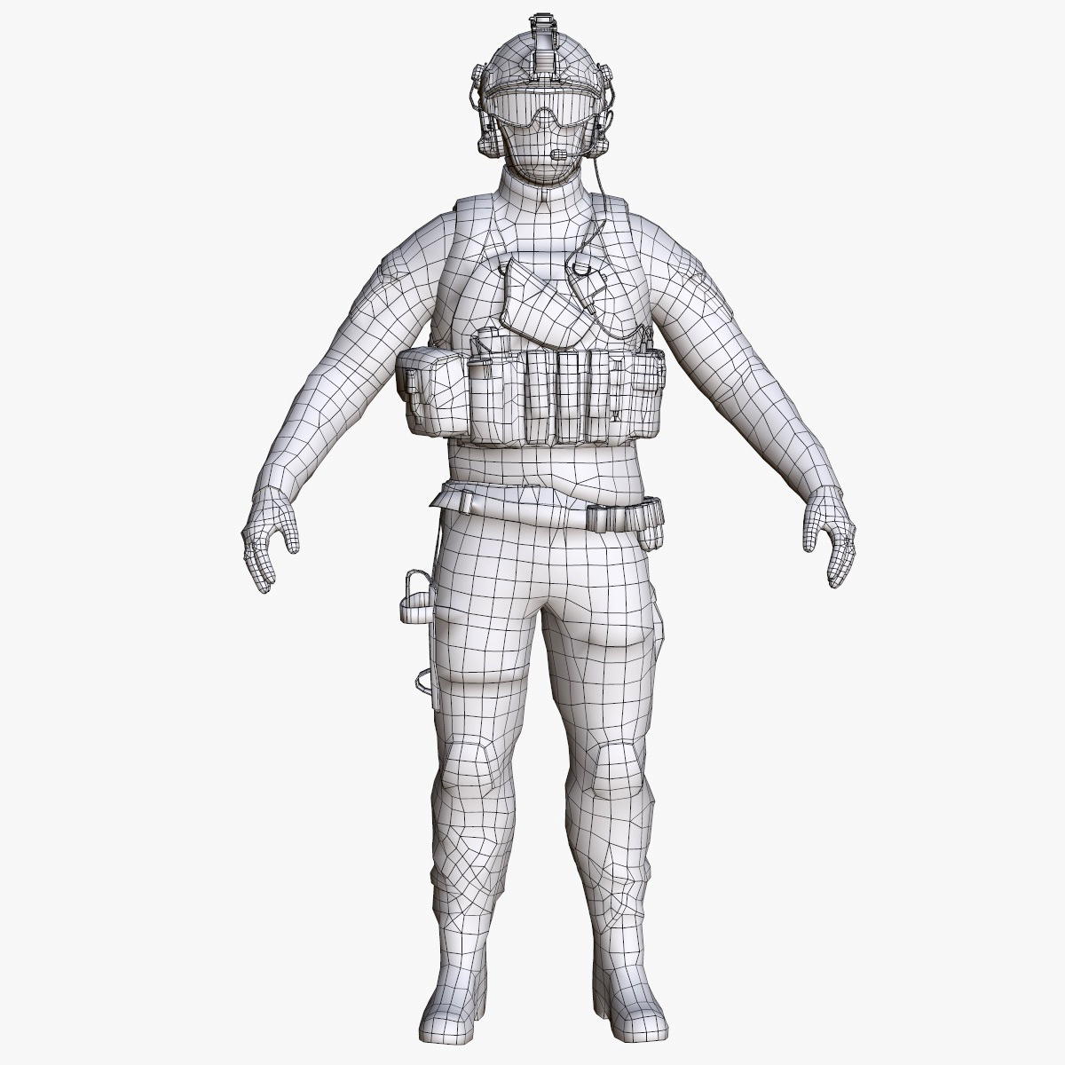 3d model special force soldier character