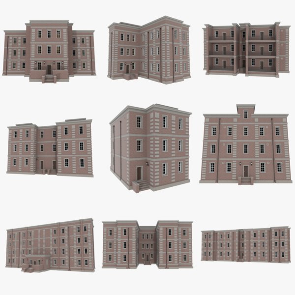 Apartment Building Blender Models for Download | TurboSquid