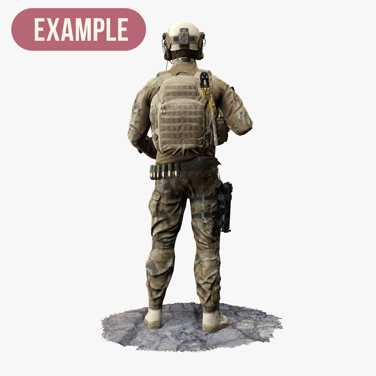 3d model special force soldier character