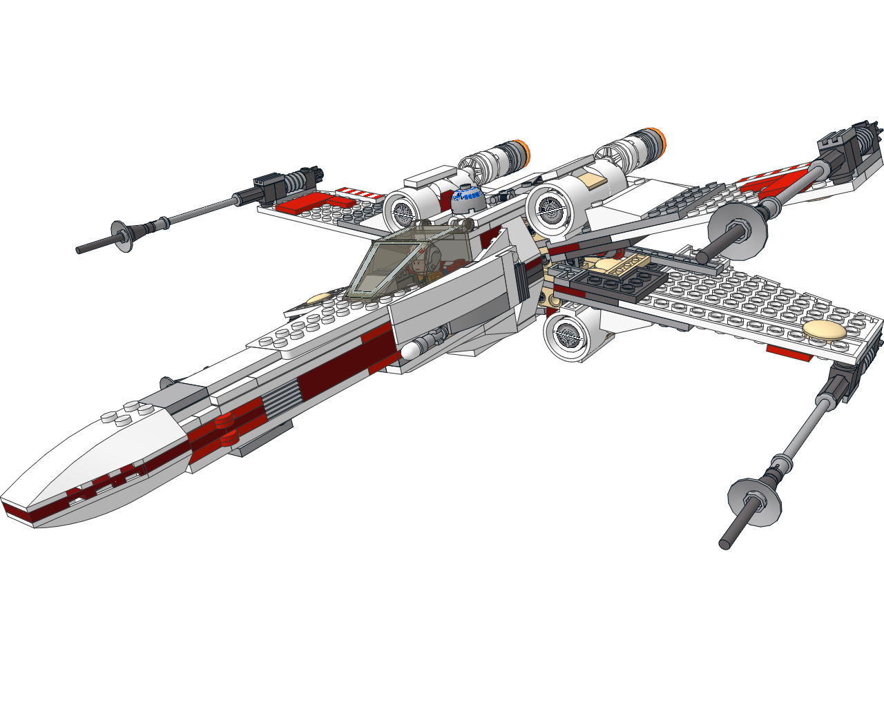 x-wing starfighter lego dxf