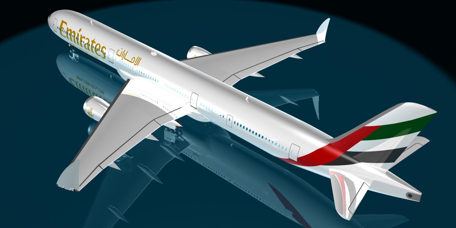 emirates boeing 777 9x 3d model