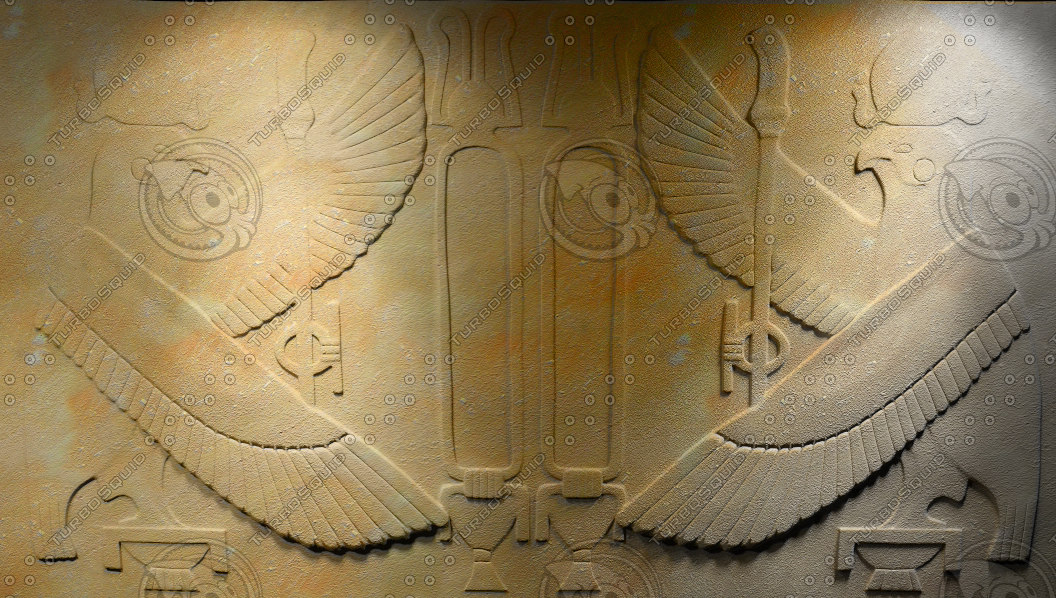 egyptian bas-relief 3d model