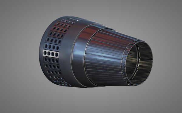 3d model of jet engine