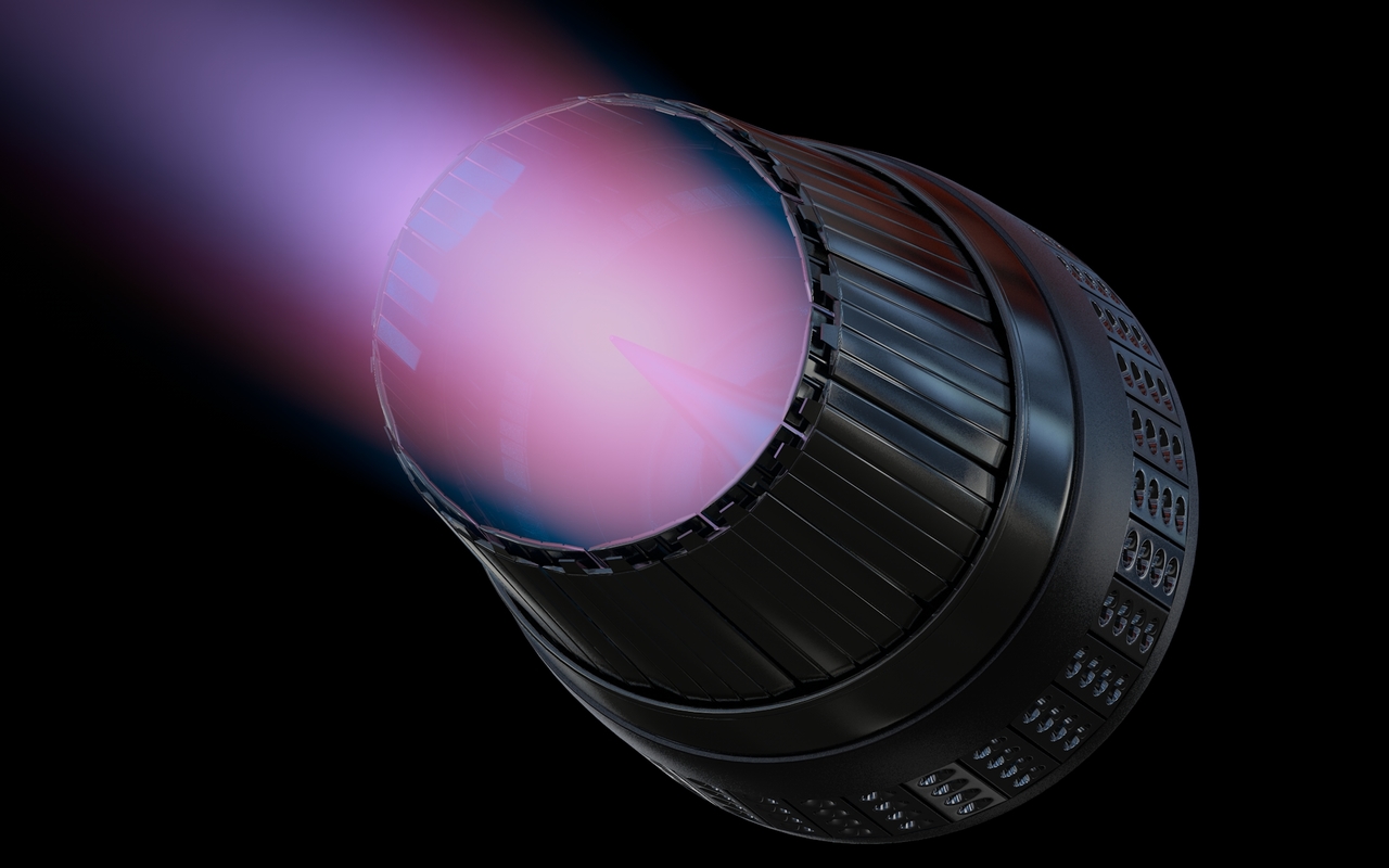 3d model of thruster jet spaceship