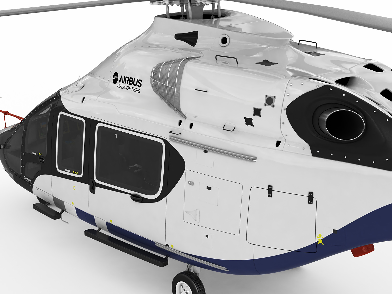 airbus h160 helicopter c4d