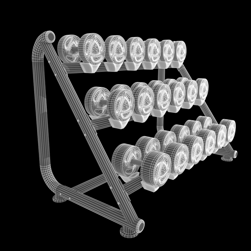 3d model dumbbell rack