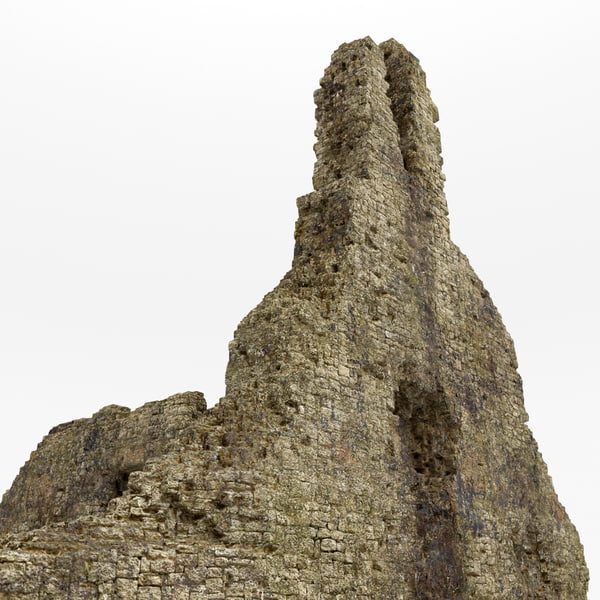 3d model of castle ruin modelled