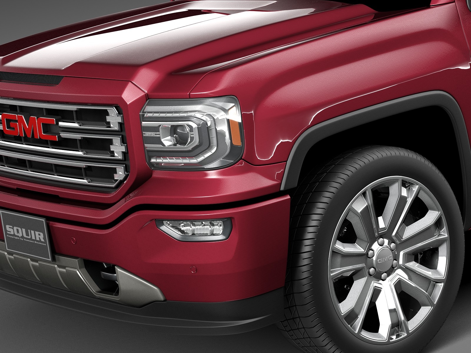 2016 gmc sierra 3d model