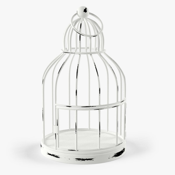 white cage 3d model