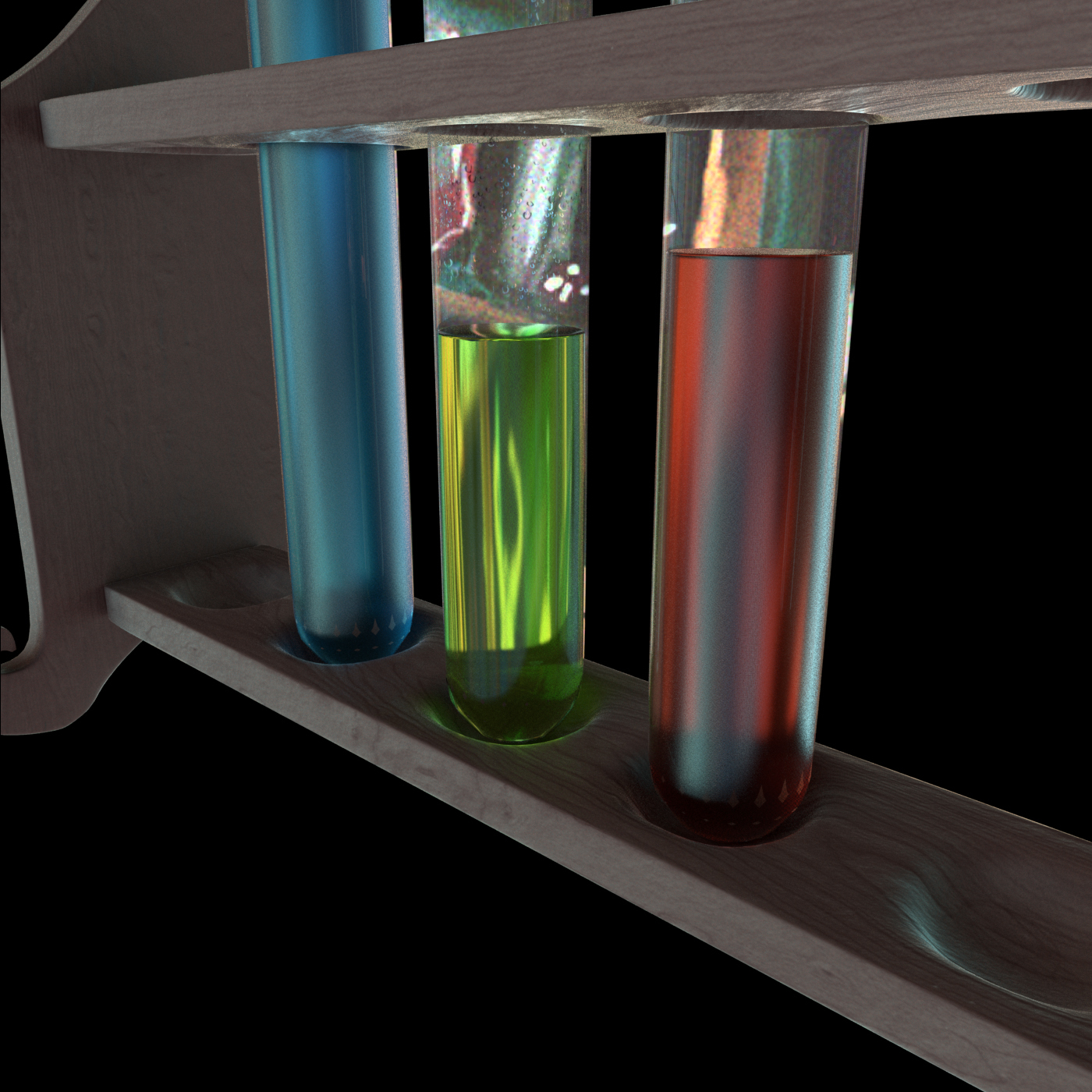 3d chemicals test tubes